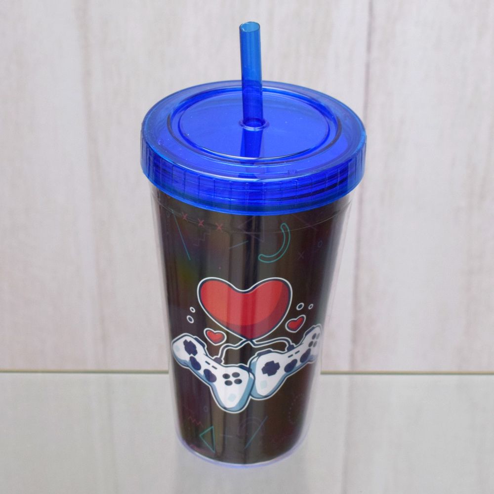 Copo Canudo Eu Amo Meu Namorado Gamer - buongiorno Copo Canudo Eu Amo Meu Namorado Gamer - buongiorno