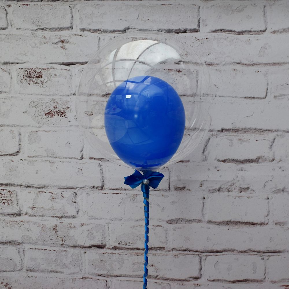 Mini Balão Bubble Azul - 9' Pol (simples) - buongiorno